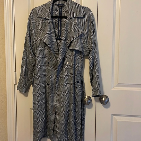 Topshop | Jackets & Coats | Topshop Houndstooth Style Long Coat With ...